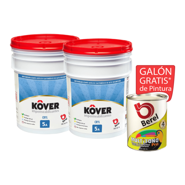 Promoción Impermeabilizante Kover 2 Cubetas 19L = Galón GRATIS
